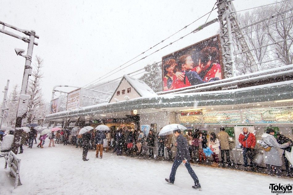 Snow in Harajuku & Shibuya on Coming of Age Day 2013 – Pictures & Video ...