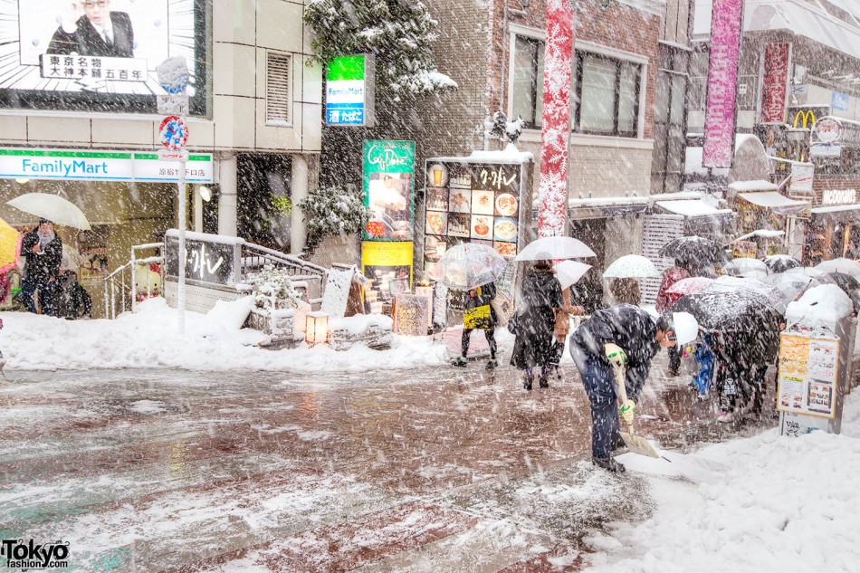 Snow in Harajuku & Shibuya on Coming of Age Day 2013 – Pictures & Video ...