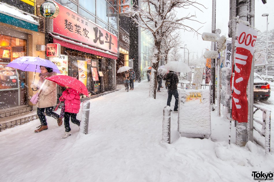 Snow in Harajuku & Shibuya on Coming of Age Day 2013 – Pictures & Video ...