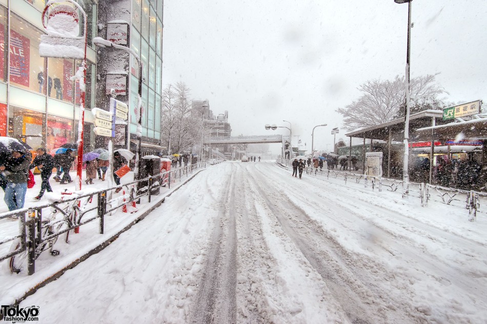 Snow in Harajuku & Shibuya on Coming of Age Day 2013 – Pictures & Video ...