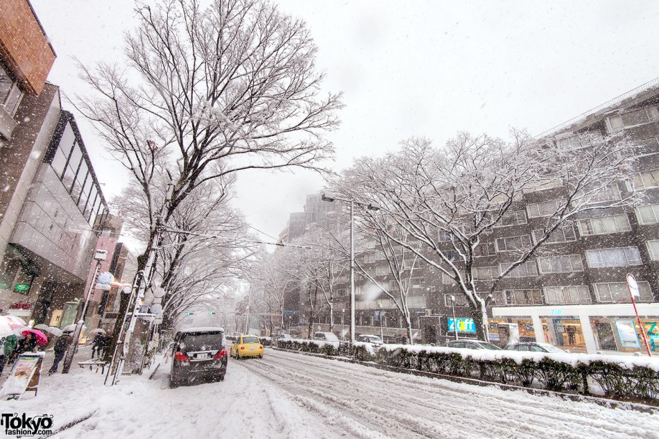 Snow in Harajuku & Shibuya on Coming of Age Day 2013 – Pictures & Video ...
