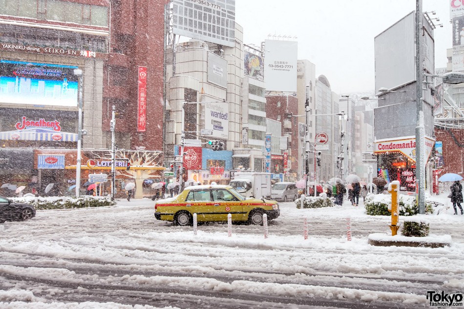 Snow in Harajuku & Shibuya on Coming of Age Day 2013 – Pictures & Video ...