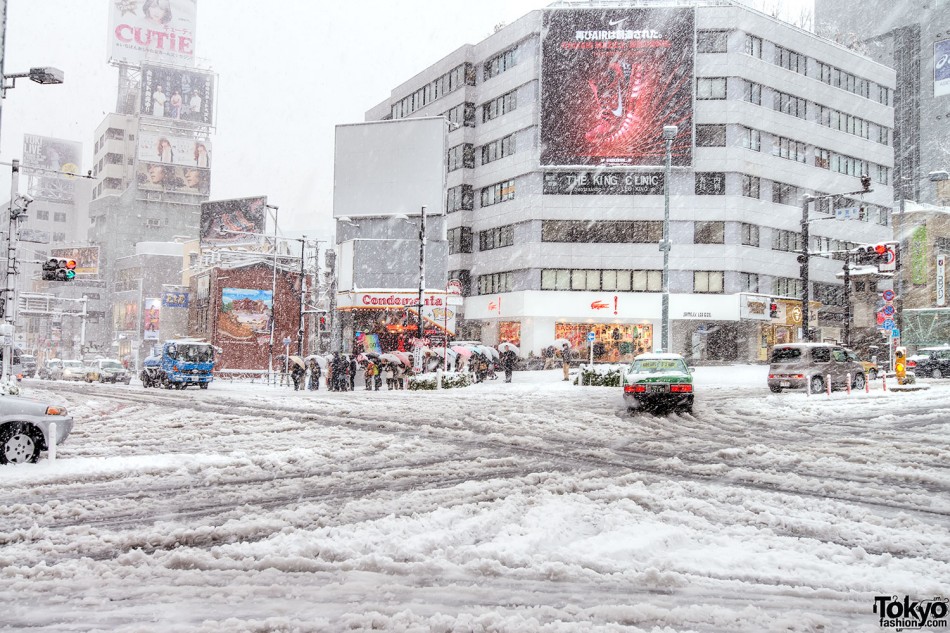 Snow in Harajuku & Shibuya on Coming of Age Day 2013 – Pictures & Video ...