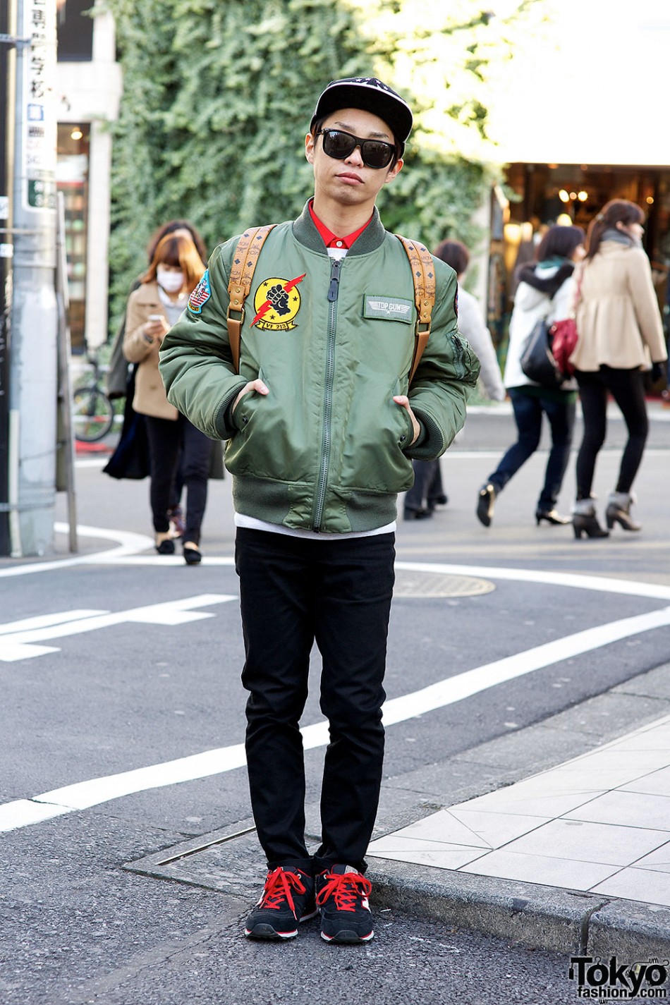 Indie J-Pop Singer in Bomber Jacket, Cheap Monday, MCM & New Balance ...