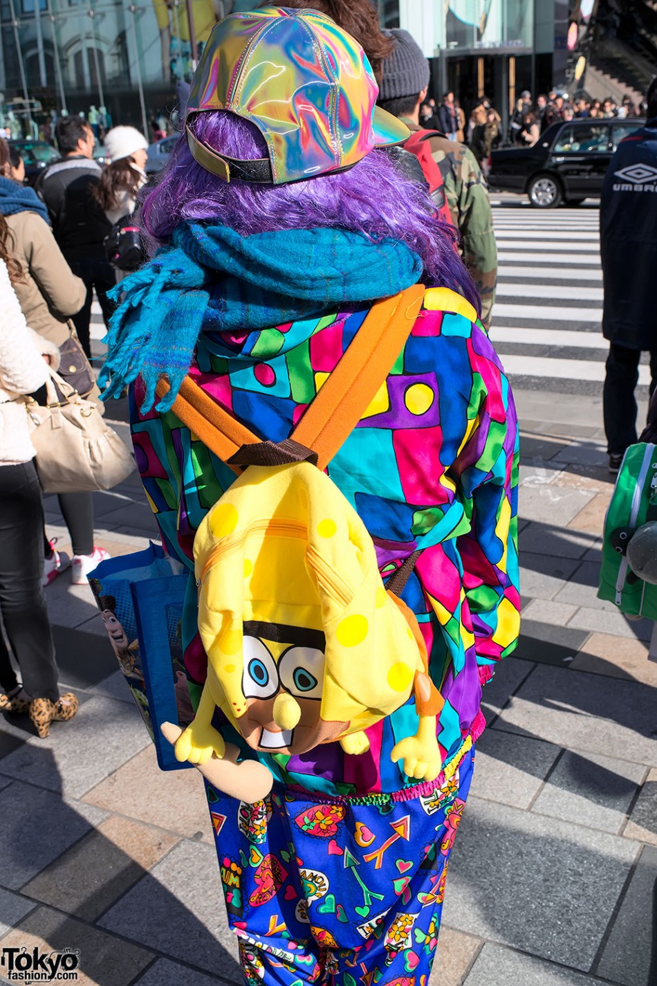 Harajuku Decora w/ Purple Hair, Colorful Fashion & SpongeBob SquarePants – Tokyo Fashion