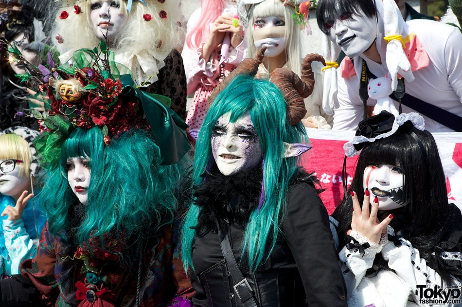 Japanese Shironuri “White Face Monster Party” in Harajuku – Pics ...