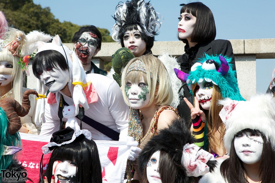 Japanese Shironuri “White Face Monster Party” in Harajuku – Pics ...