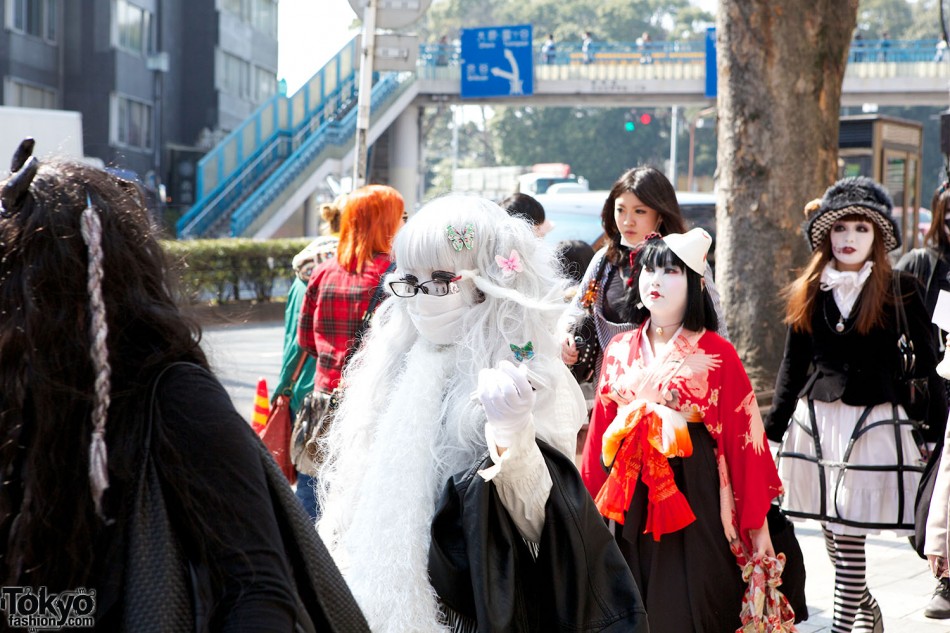 Japanese Shironuri “White Face Monster Party” in Harajuku – Pics ...
