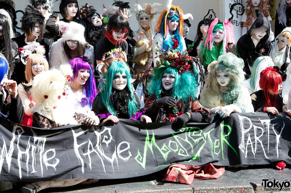 Japanese Shironuri “White Face Monster Party” in Harajuku – Pics ...
