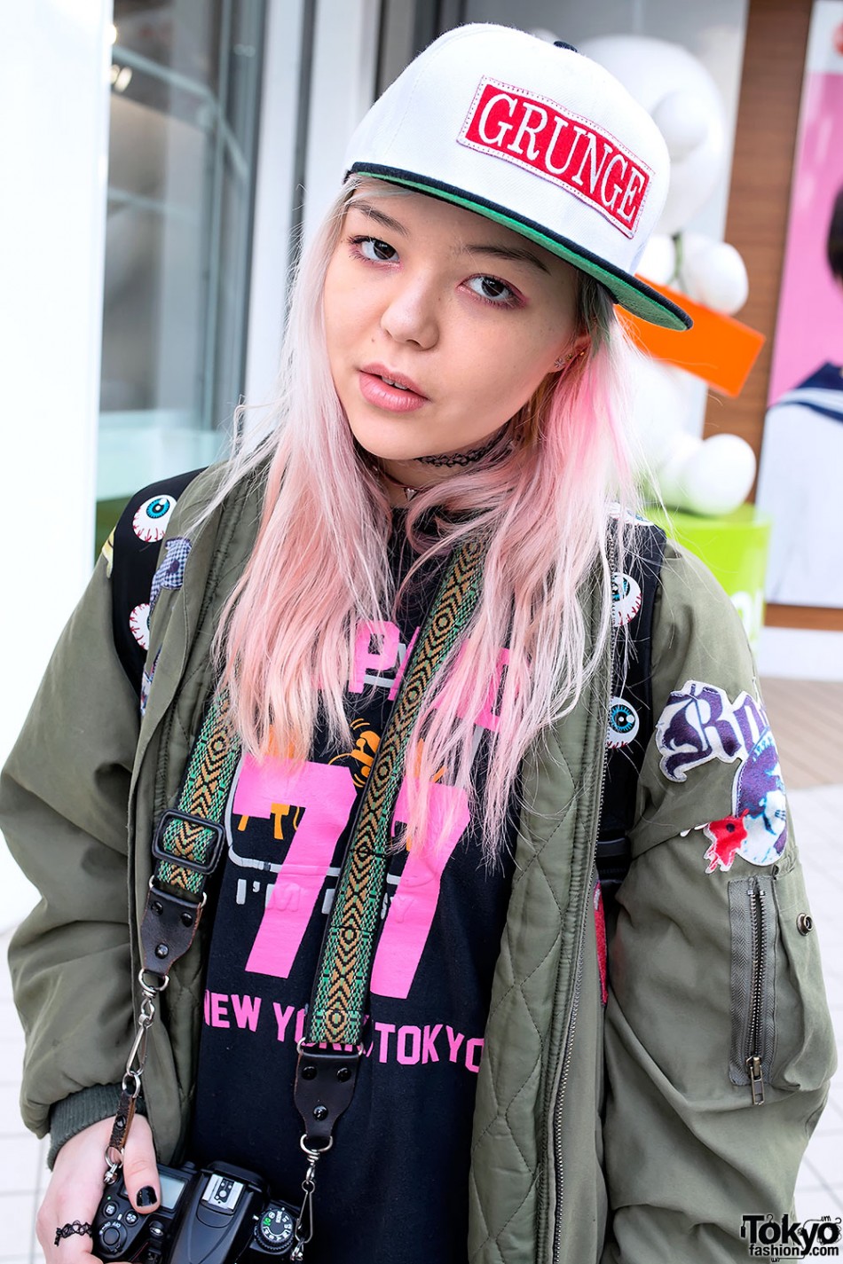 Maya Kibbel in Harajuku w/ Nicopanda & “Grunge” Cap – Tokyo Fashion