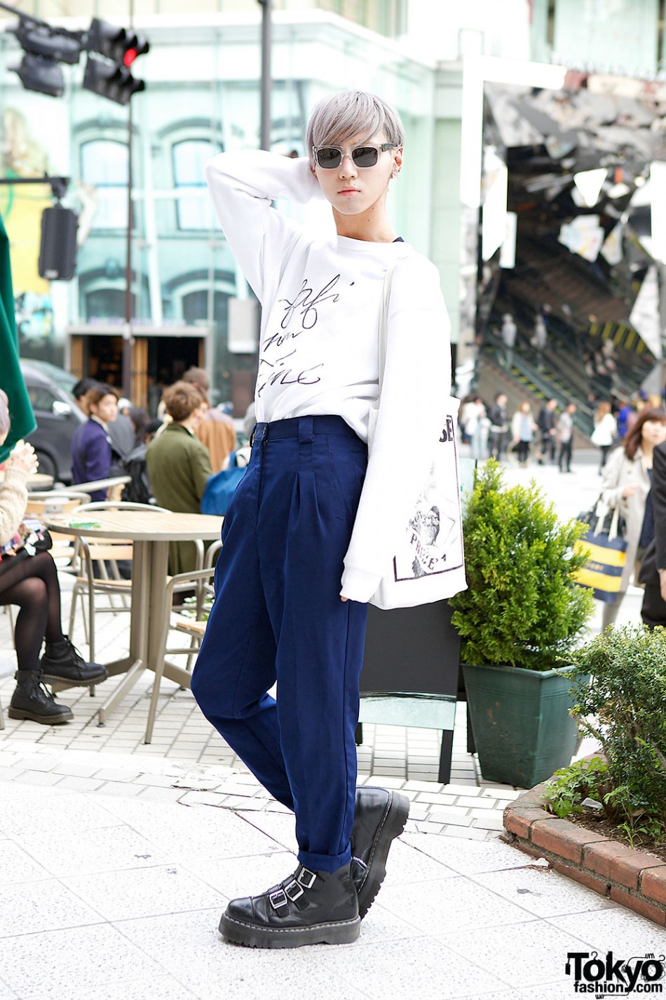 Fafi x Faline Sweatshirt w/ Pameo Pose & Dr. Martens Buckle Boots in ...
