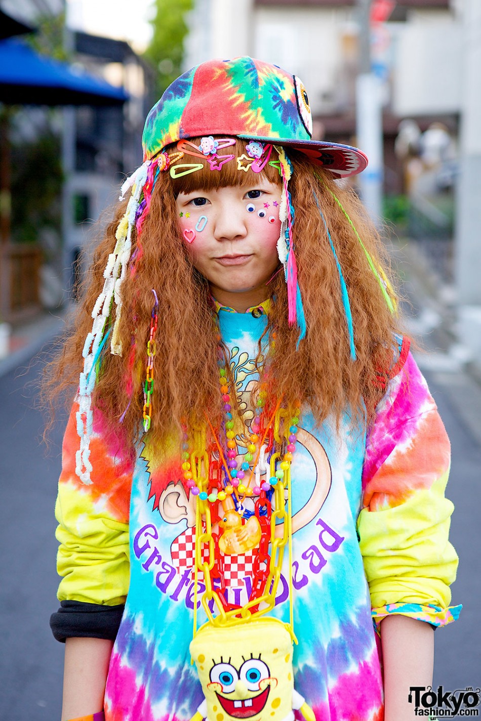 Colorful Hadeko Fashion w/ Tie-Dye & Decora Hair Clips in Harajuku ...