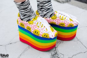 Jeffrey Campbell rainbow platforms – Tokyo Fashion