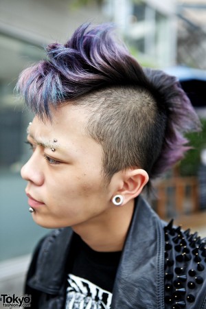 Japanese Hardcore Fan w/ Lilac Mohawk, Studded Vest, Blackmeans ...