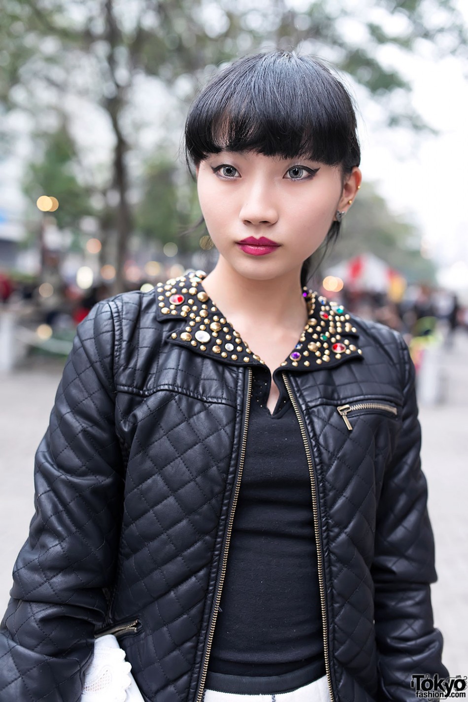 Asami’s Embellished Leather Jacket, Betsey Johnson, KTZ & Vivienne ...
