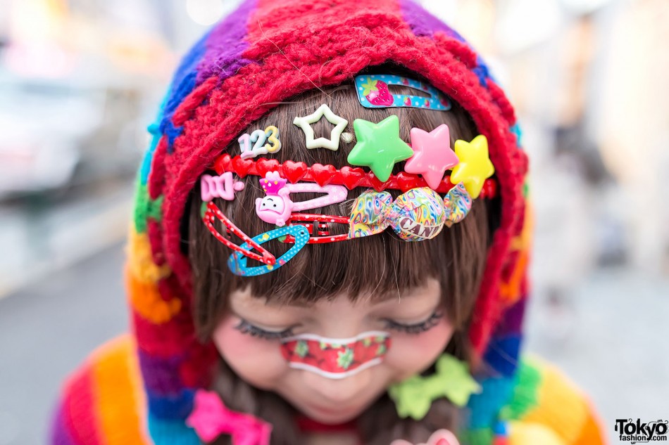 Harajuku Decora w/ Rainbow Fashion, Cute Hair Clips & Giraffe Bag ...