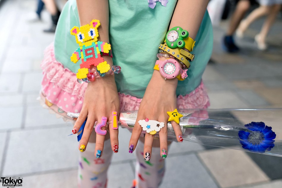 Haruka Kurebayashi W “magical Girl” Dress And Pink Braids In Harajuku
