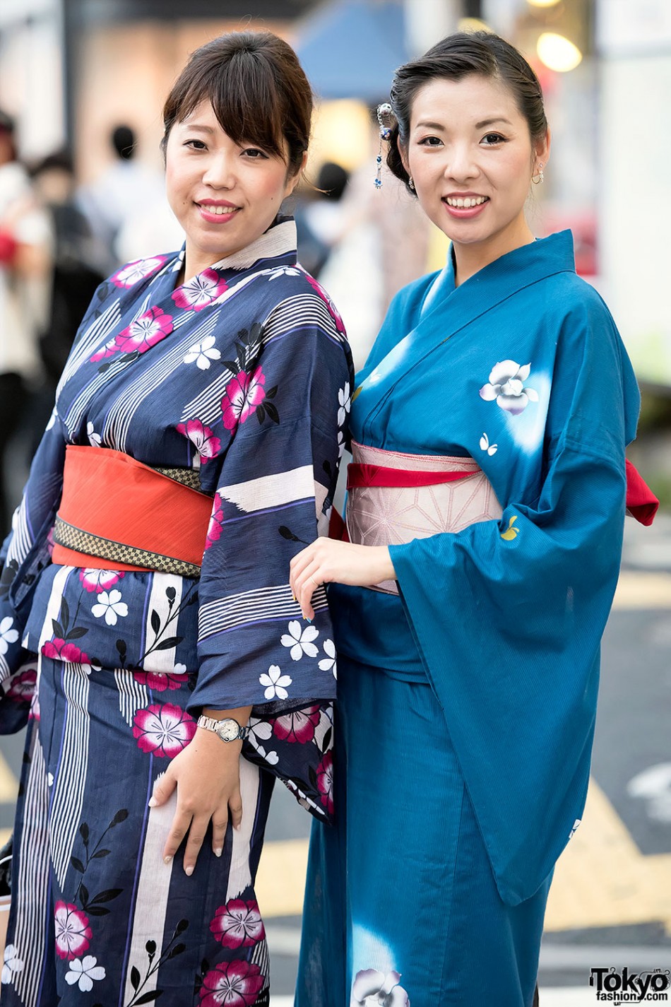 Japanese Yukata Pictures In Harajuku At Jingu Gaien Fireworks Festival