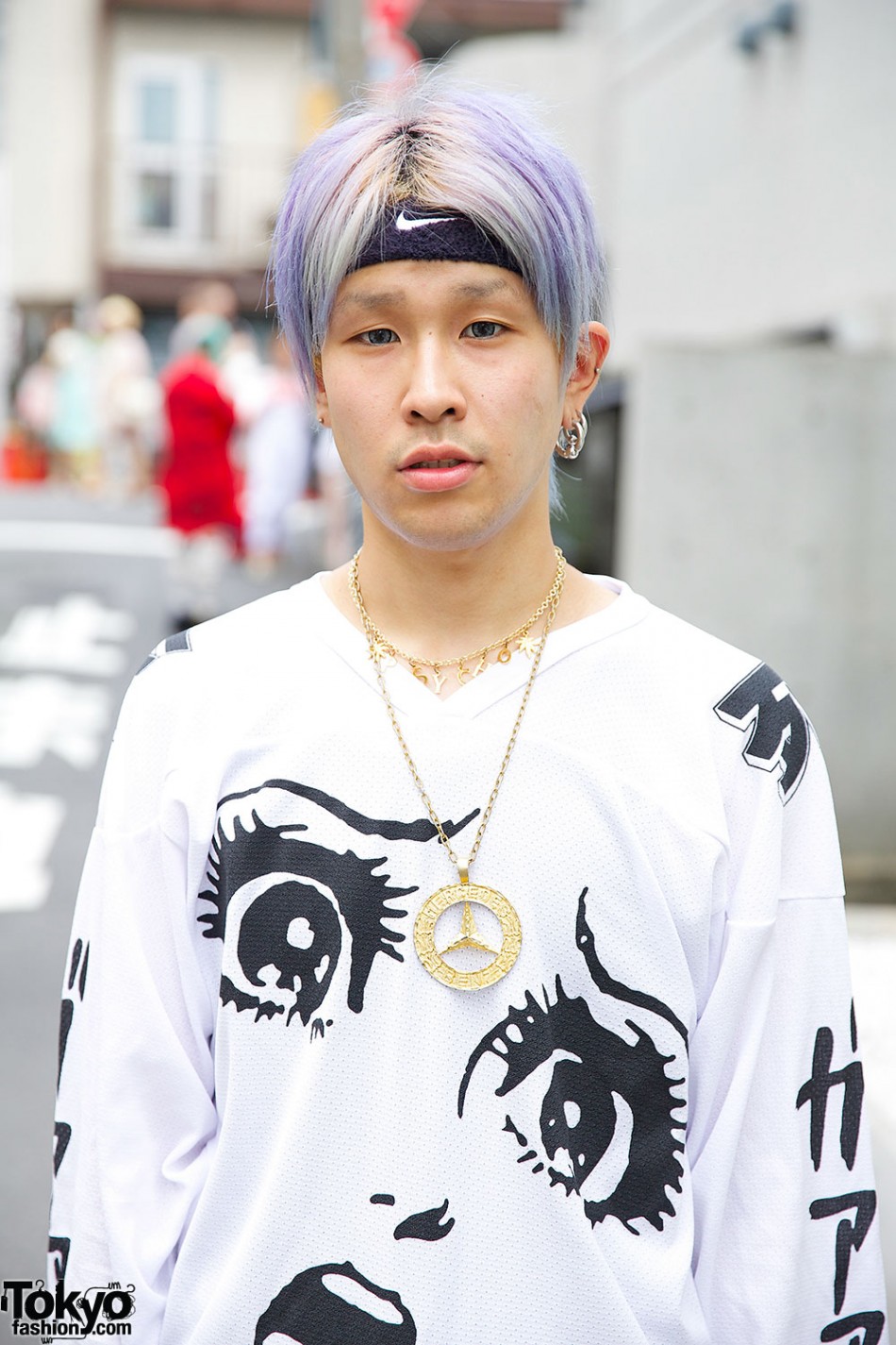 Purple Haired Harajuku Guy w/ Mishka, Joyrich, Jeremy Scott & Pin Nap ...