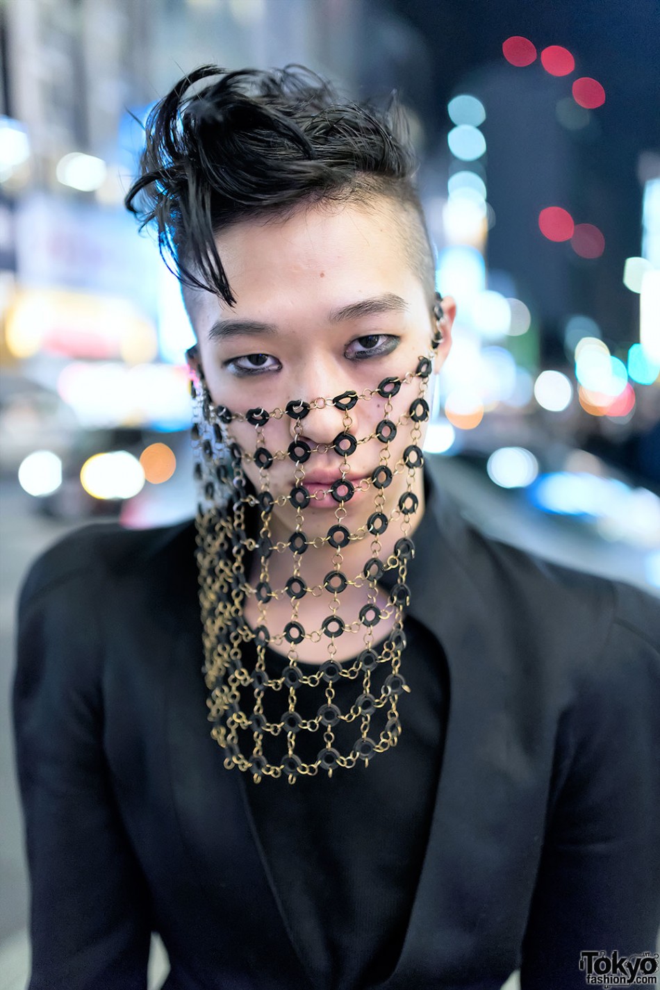 Harajuku Fashion Student w/ Chainmail Veil, Saint Laurent & Hiro x ...