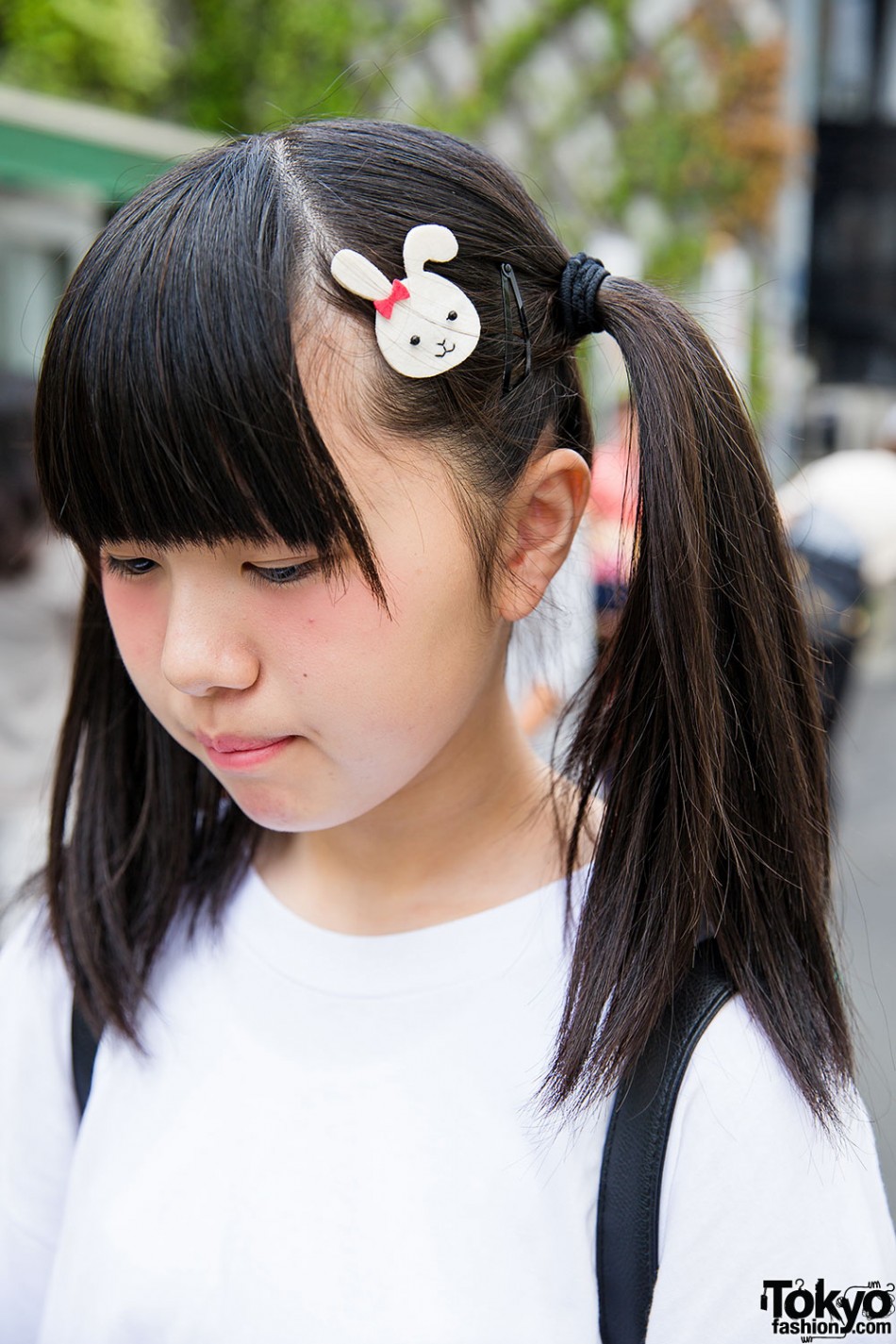 Harajuku Girl w/ Twin Tails, Bunny Hair Clip, WEGO & Spinns Fashion – Tokyo Fashion