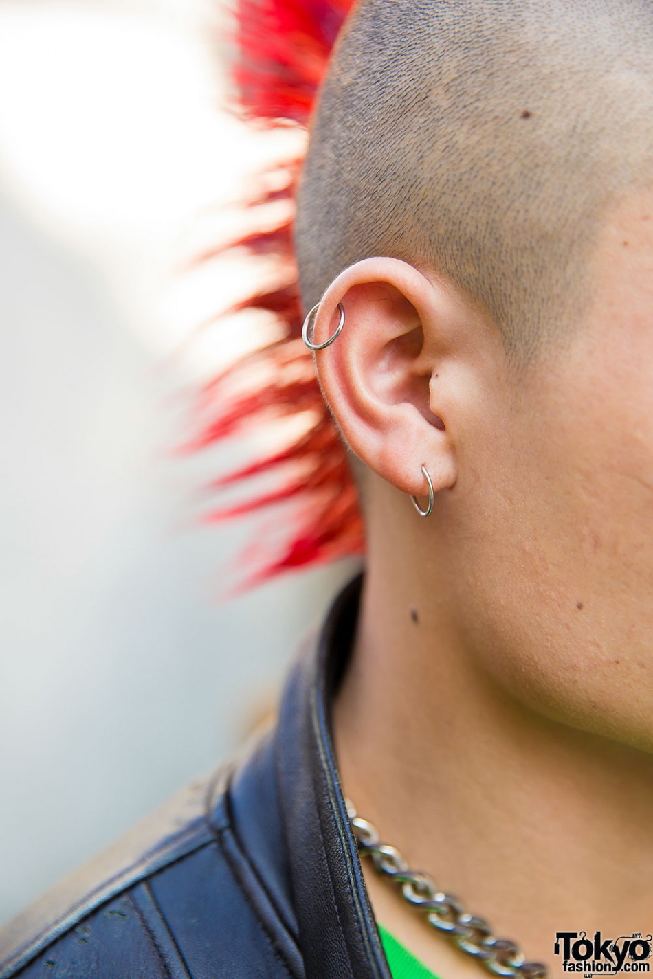 Harajuku Punk w/ Red Mohawk, Leather Jacket, BQ-Design, 666 & Converse ...