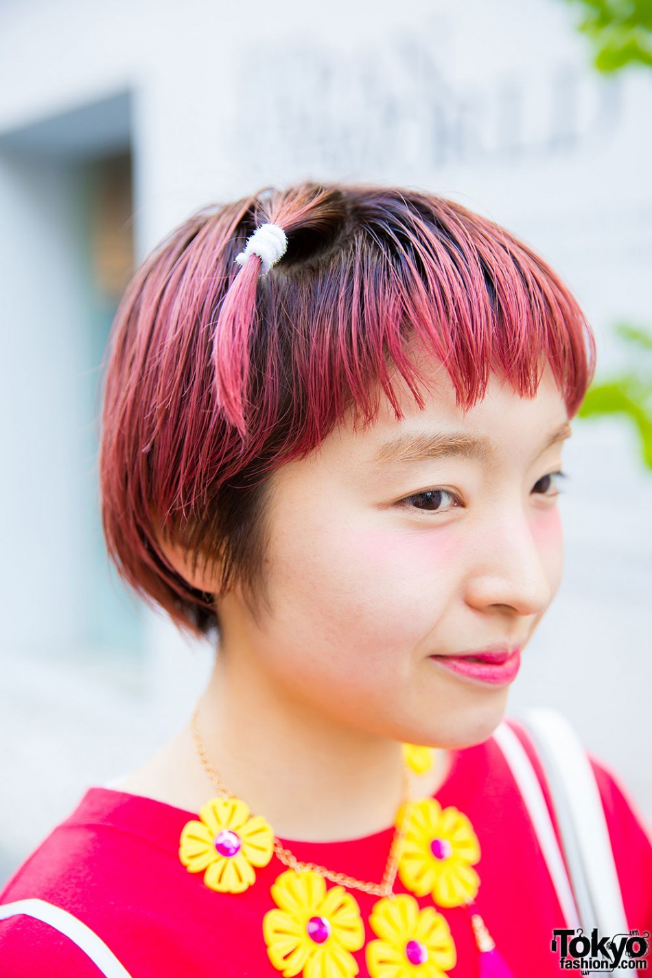 Harajuku Girl w/ Pink Hair in Tokyo Bopper Platform Sandals & Vintage ...