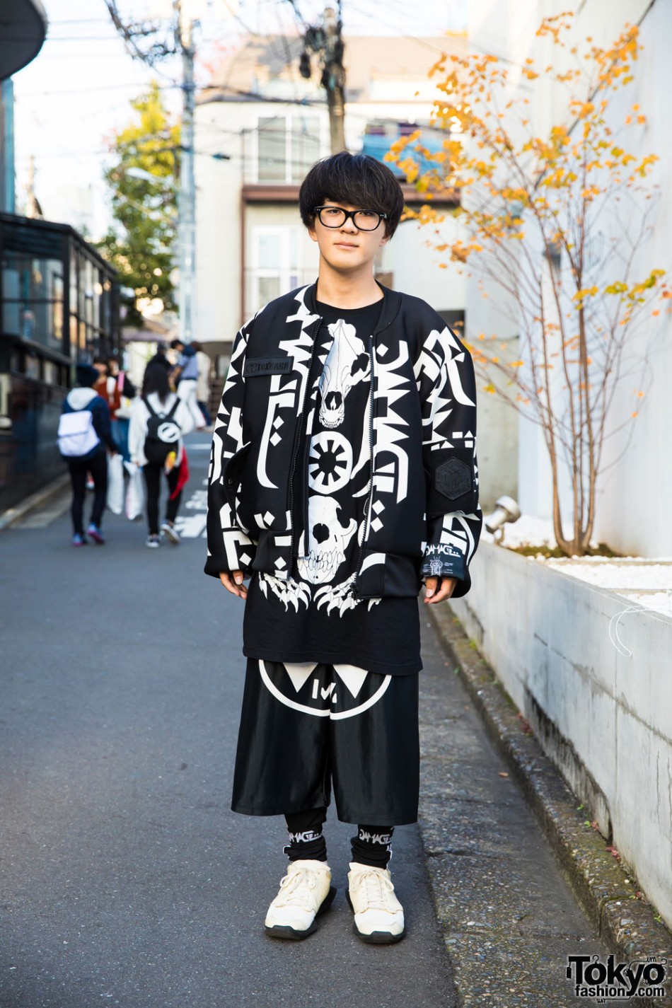 Harajuku Guy in Graphic Street Style w/ KTZ, DVMVGE & Rick Owens ...