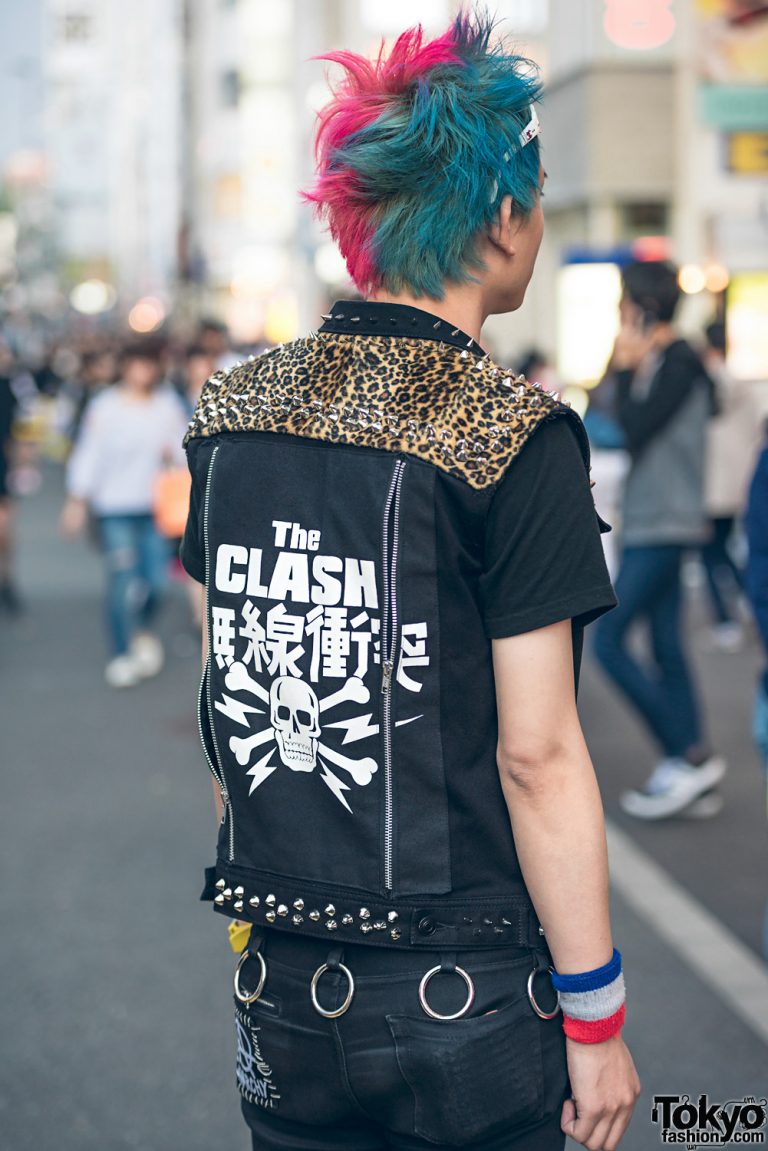 Punk Street Style in Tokyo w/ Studded The Clash Vest & Dr. Martens ...