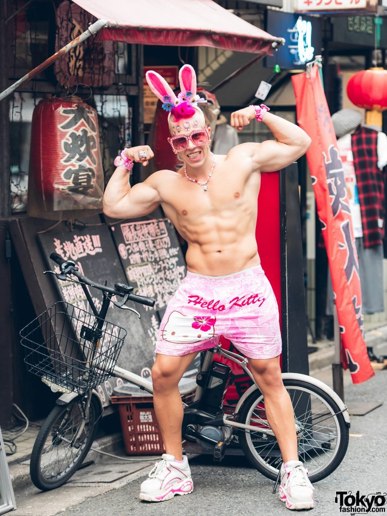 Candy Ken in Harajuku With Big Muscles, Grills & Pink Hello Kitty ...