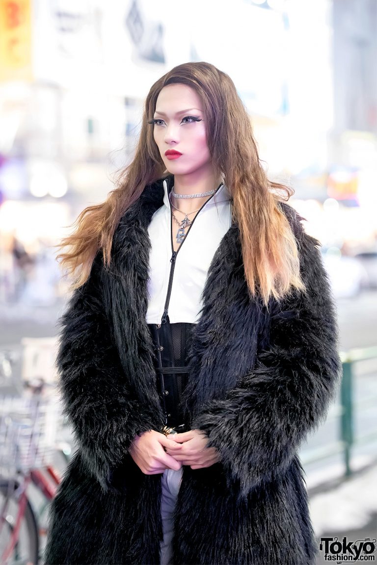 Super Tall High Heels by Pleaser, Faux Fur Coat & For Your Pleasure ...