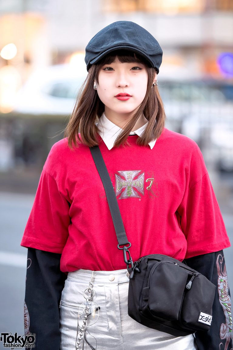 Harajuku Girls in Flame Shirt, Punk Pants, West Coast Choppers & Silver ...