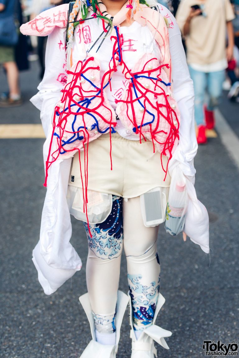 Handmade Harajuku Street Fashion w/ Japanese Ukiyo-e Tights, Koji Kuga ...