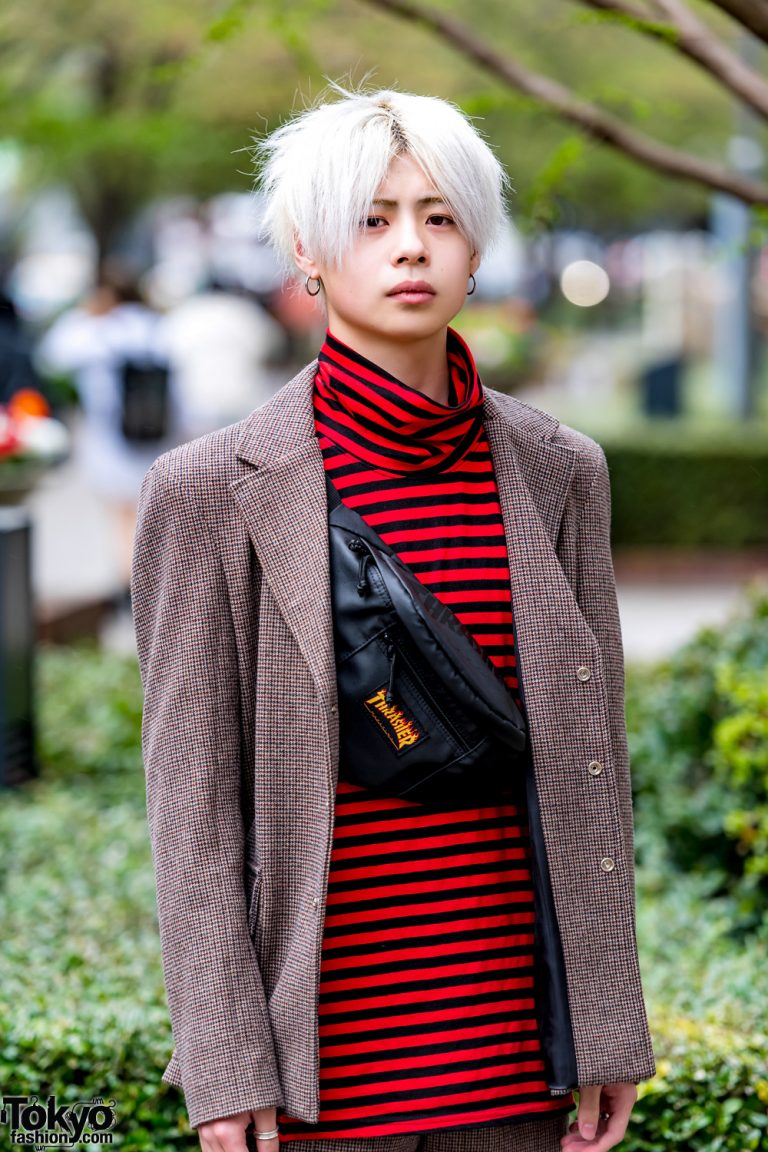 Tokyo Streetwear Style w/ OY Korea Tweed Suit, Live in the Moment ...