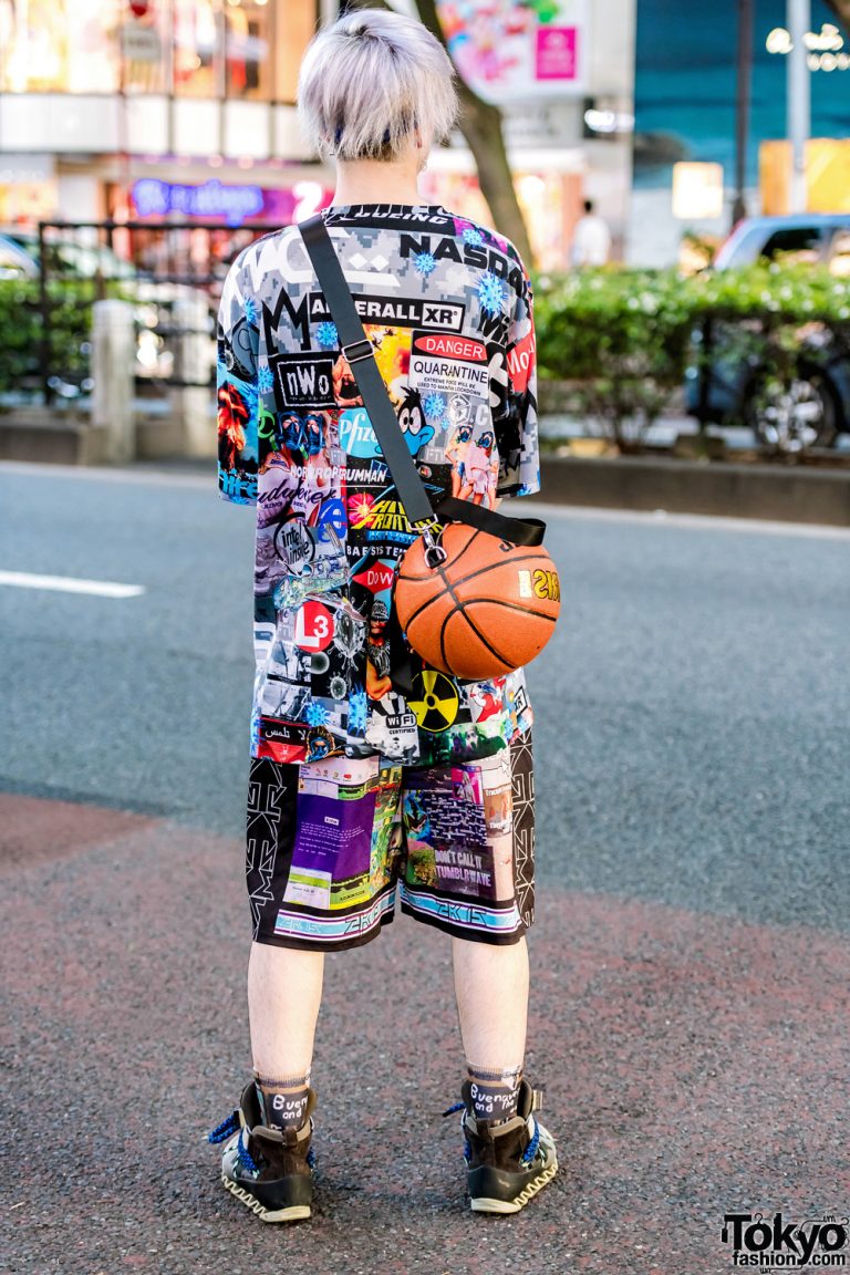 Harajuku Guy in DVMVGE Logo Print, Samsara Collection, Jeremy Scott ...