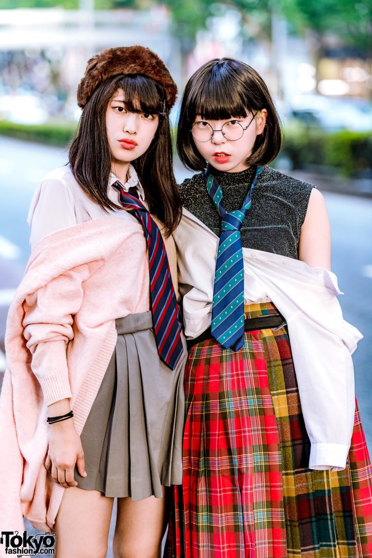 Japanese School Uniform Inspired Harajuku Street Styles w/ Neck Ties ...