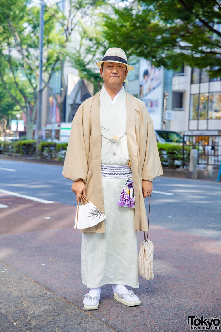 Men’s Japanese Kimono Street Style from Samurai Ginza – Tokyo Fashion