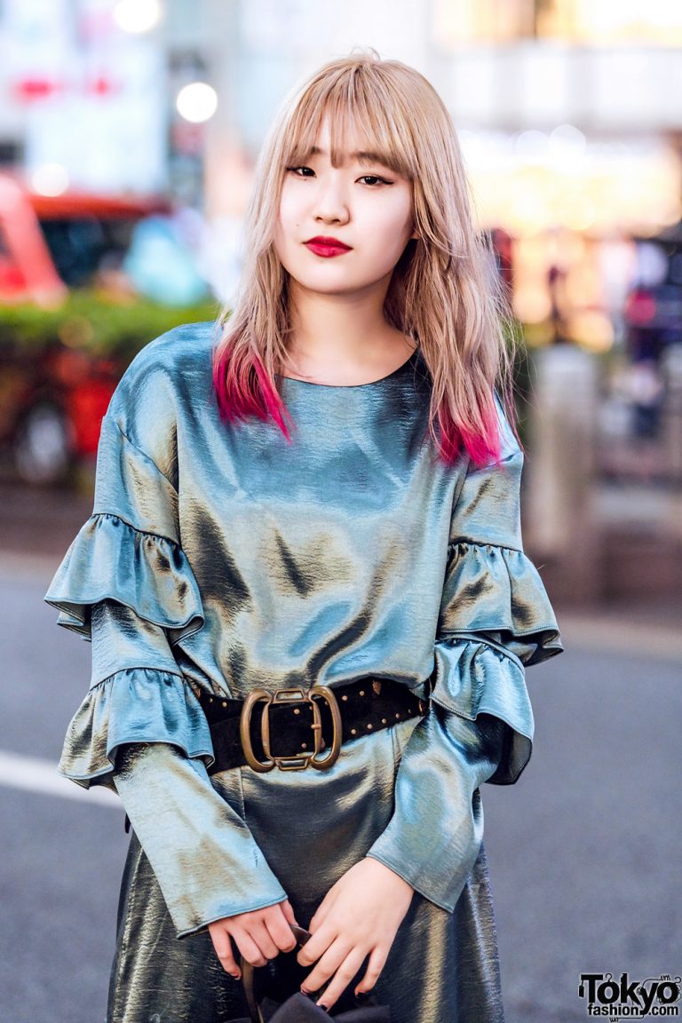 Japanese Fashion Designer Street Style w/ Red Hair Tips, lilLilly ...