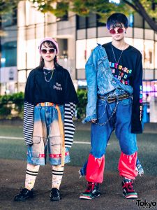 Harajuku Duo in Vintage Denim Japanese Street Styles w/ O.Well ...