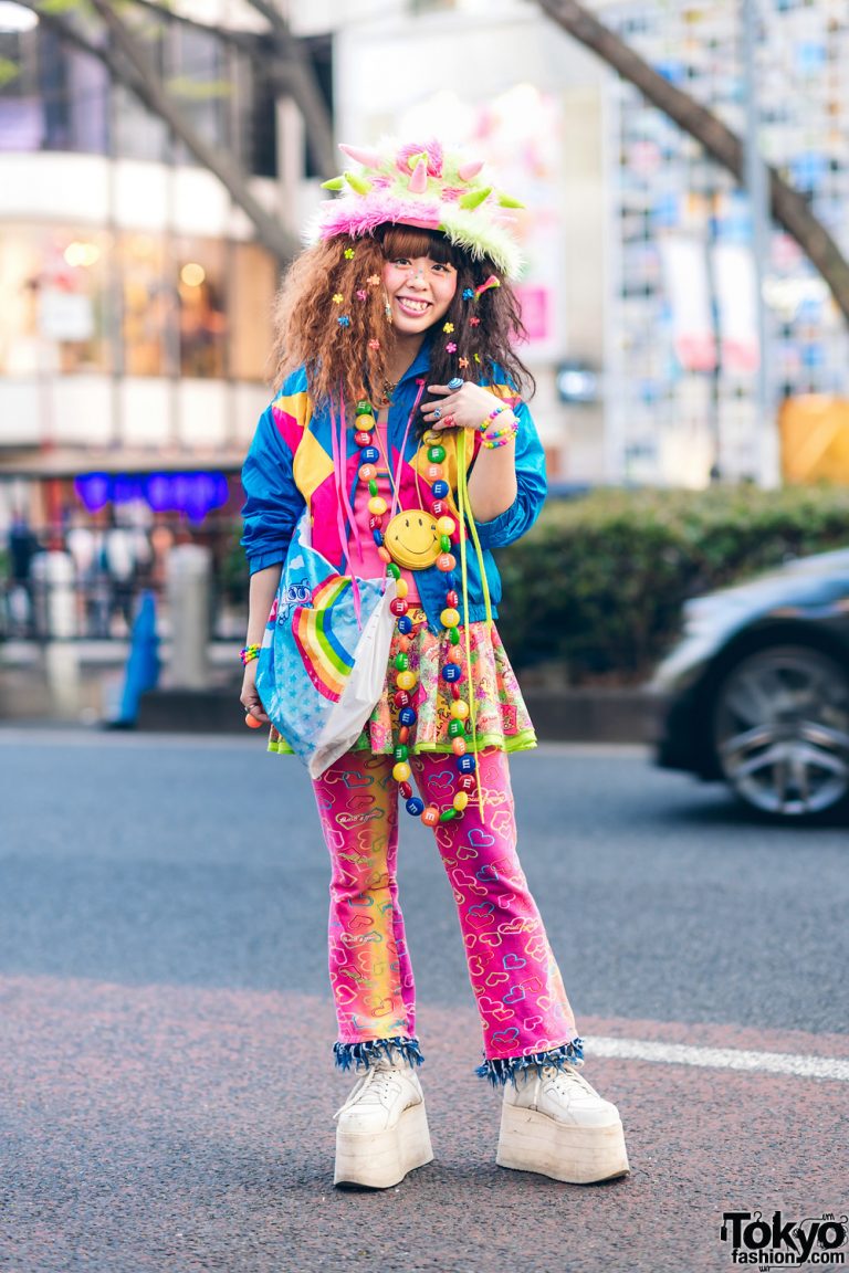 Kawaii Harajuku Hadeko Street Styles w/ Fuzzy Monster Hat, Heart ...