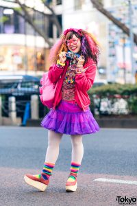 Kawaii Harajuku Hadeko Street Styles w/ Fuzzy Monster Hat, Heart ...