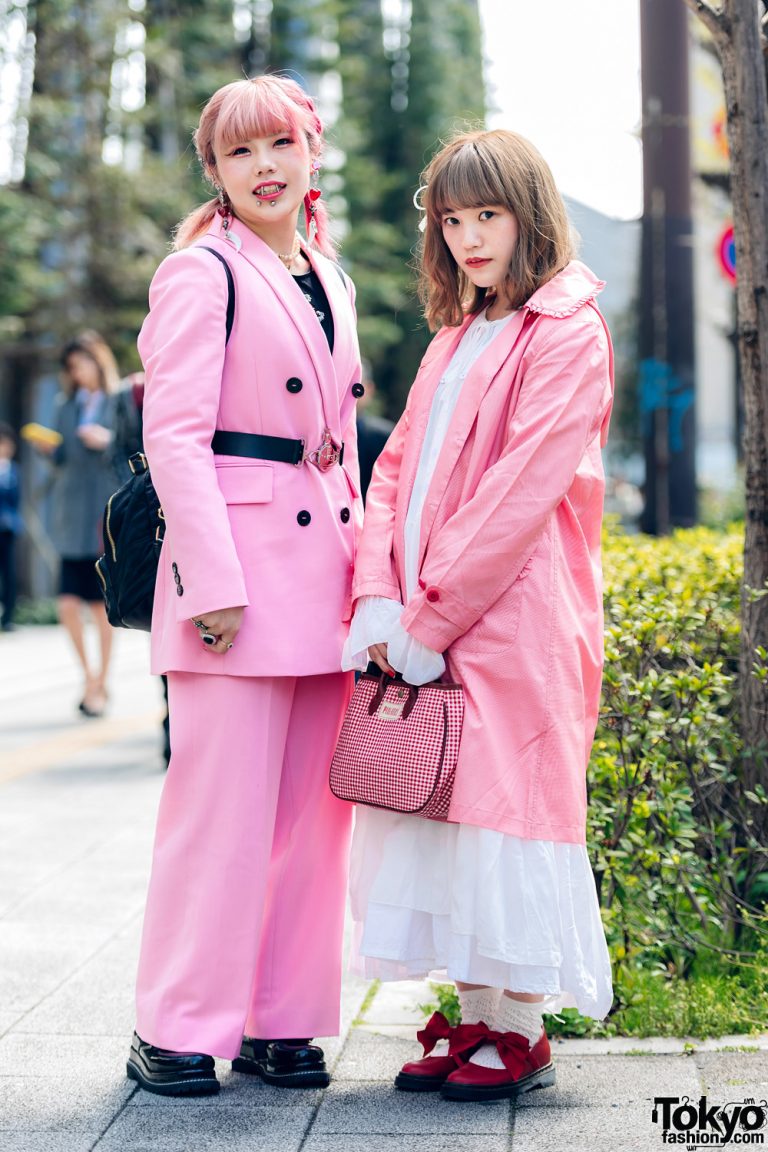 Pink Tokyo Streetwear Styles w/ Metal Vampire Fangs, M.Y.O.B., Pink ...