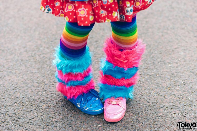Rainbow Decora Style in Harajuku w/ Handmade Clothing, Tiered Skirt ...