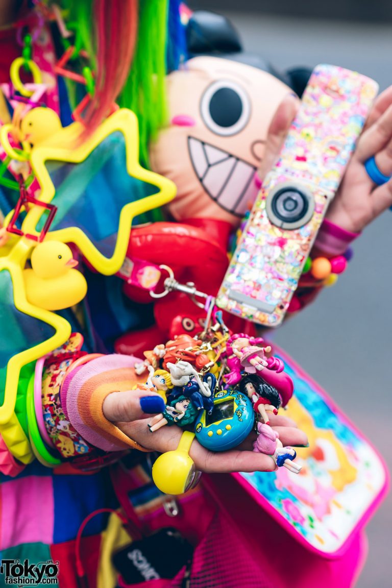 Rainbow Decora Style in Harajuku w/ Handmade Clothing, Tiered Skirt ...