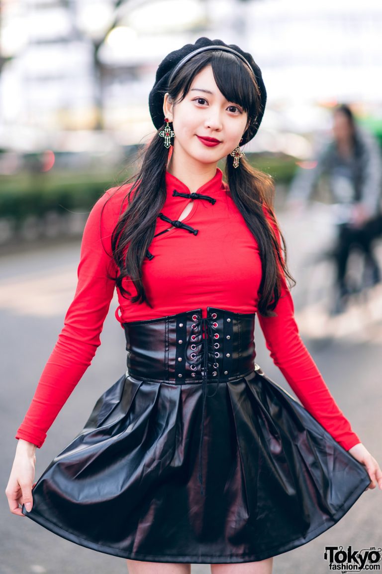 Japanese Idol in Harajuku w/ Twin Tails, Listen Flavor Beret, Cheongsam ...