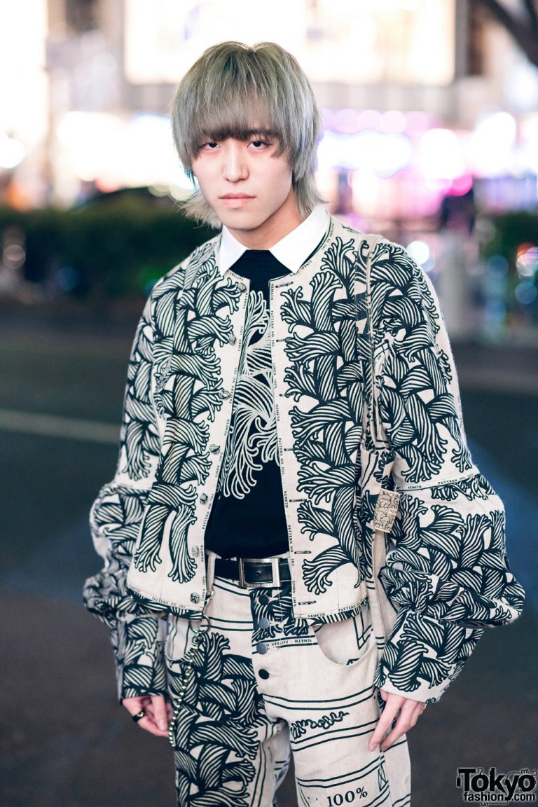 Christopher Nemeth Rope Print Streetwear in Harajuku w/ Collarless ...