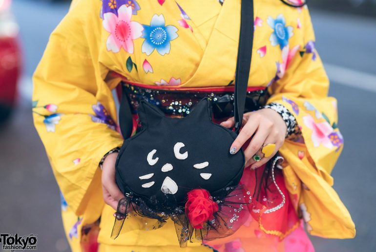 Harajuku Kimono Style w/ Beaded Headband, lilLilly Floral Lace Top ...