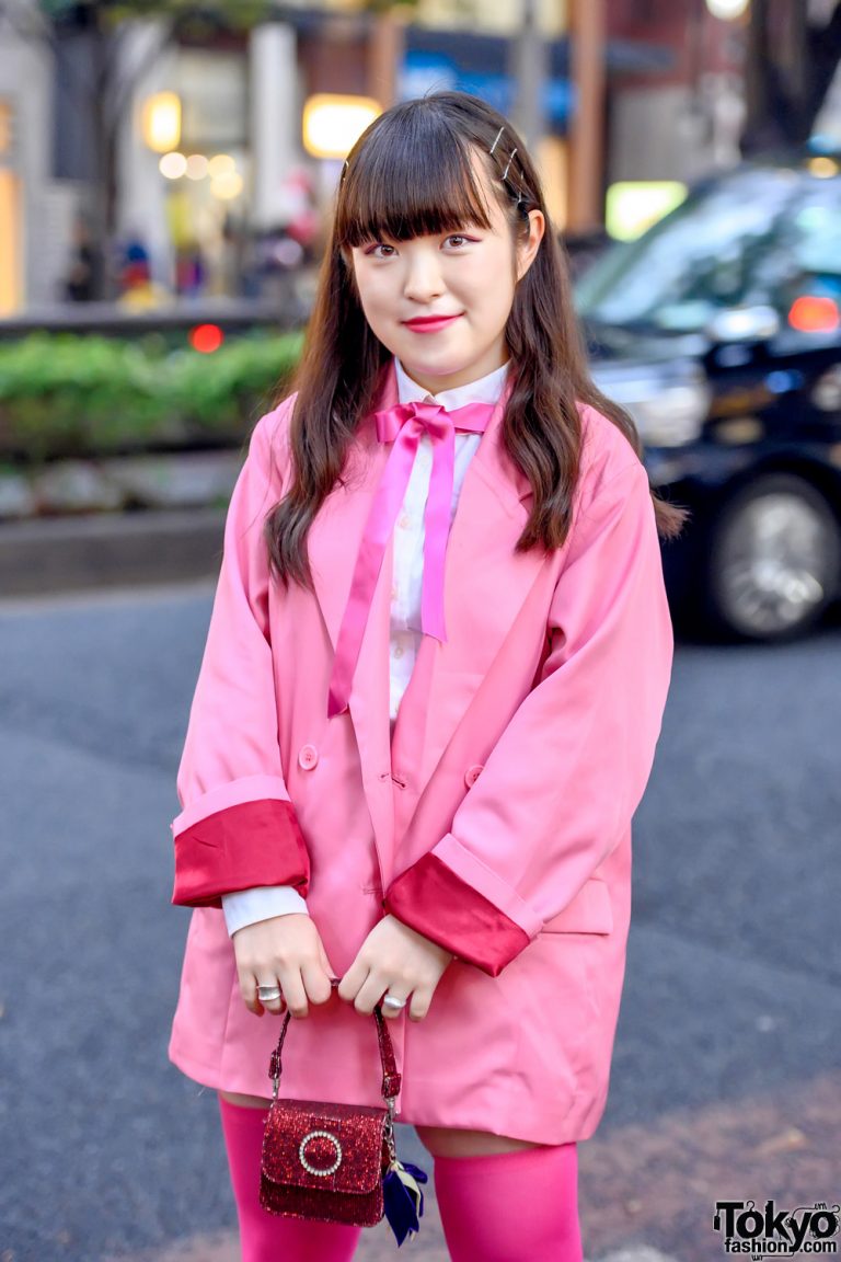 Pink Jouetie Blazer in Tokyo, Japan – Tokyo Fashion