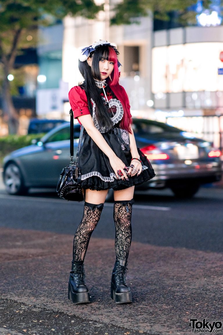 Japanese Goth Style vs Gothic Lolita w/ Two Tone Twin Tails, Kuuai ...