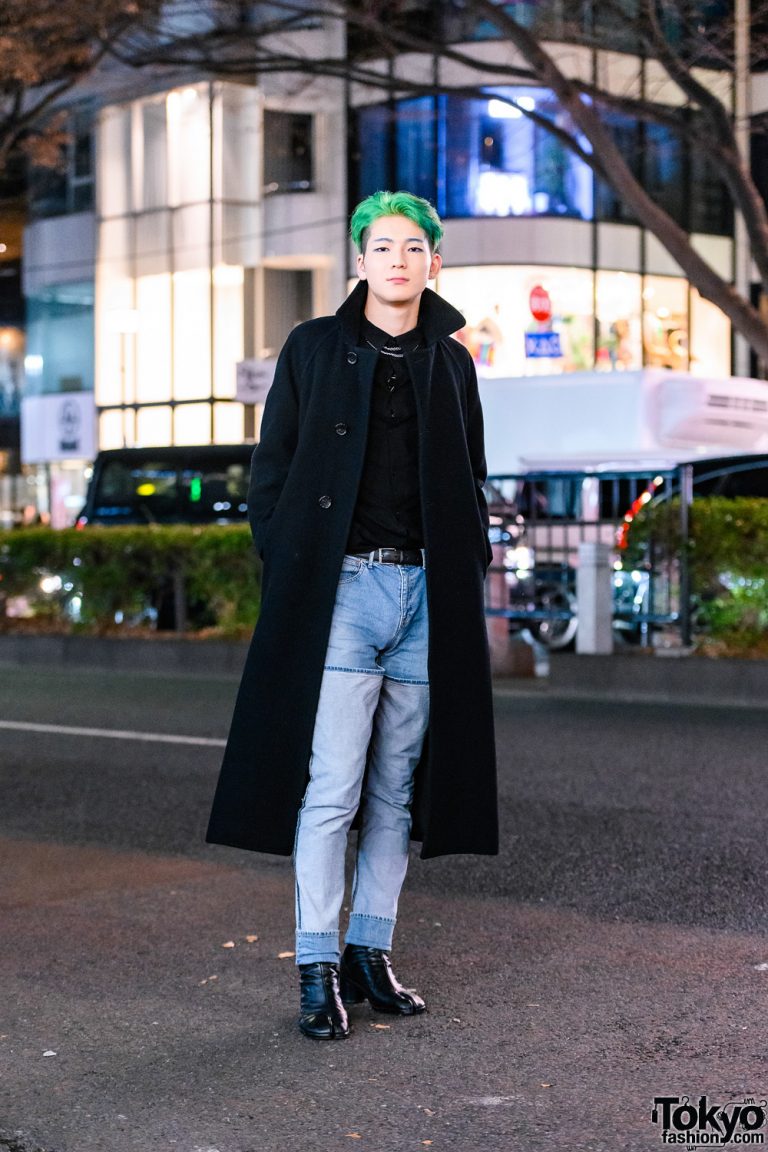 Japanese Trio’s Styles w/ Cowboy Hat, Green Hair, Lee Denim Shearling ...